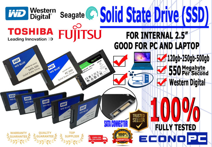 SOLID STATE DRIVE (SSD) 120 - 128 - 240 - 250 -500 | Lazada PH
