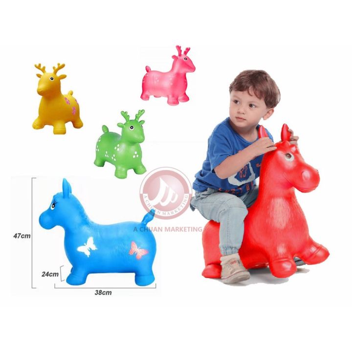 SH Bouncy Donkey Animal Kiddie Inflatable Toys Jumping Horse with ...