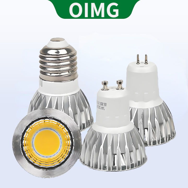 OIMG LED Aluminum Lamp Cup COB Spotlight GU10 GU5.3 MR16 E27 E14 220V ...