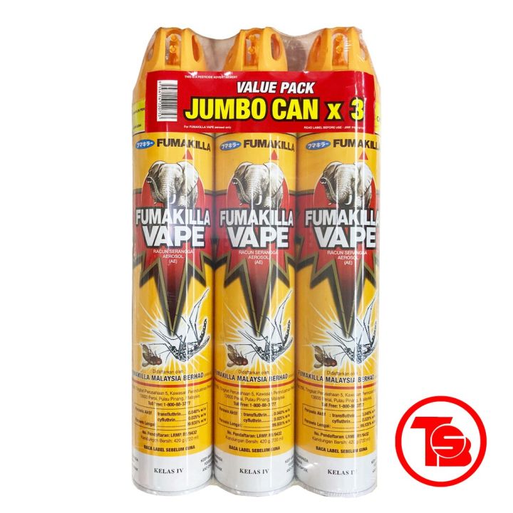Fumakilla Vape Aerosol Jumbo Can Value Pack (720ml x 3 can) | Lazada