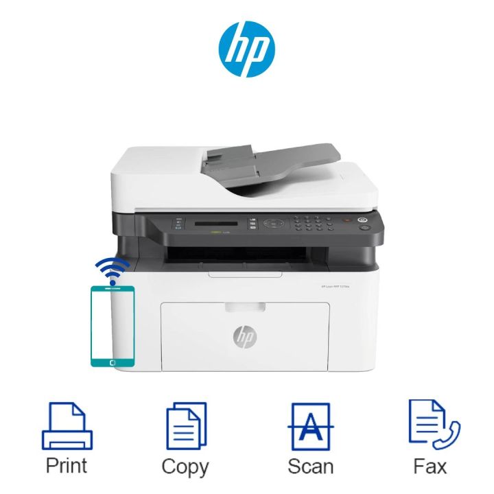 HP Printer 137fnw Laser Multifunction Mono Printer Scanner Copier ADF ...