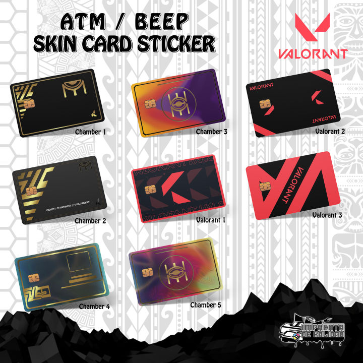Valorant Skin Card Sticker Vinyl Debit/ATM/beep card sticker skin ...