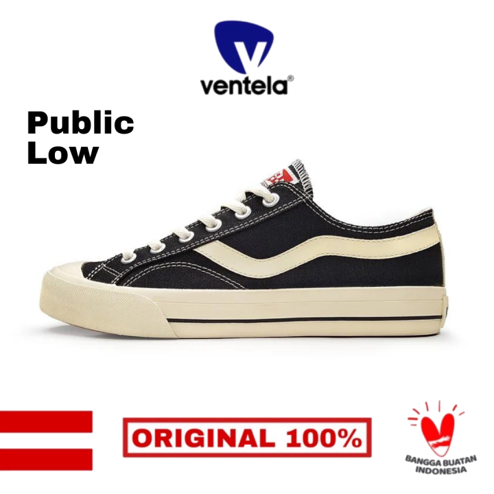 Ventela Public Low Black Natural [OFFICIAL] | Lazada Indonesia