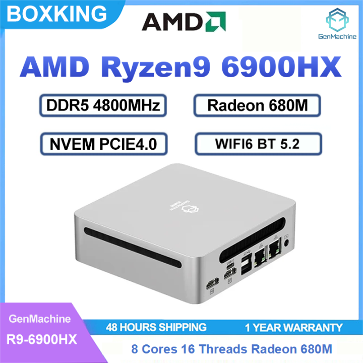 GenMachine S69 AMD Ryzen9 6900HX DDR5 NVME PCIE4.0 3-Screen Display ...