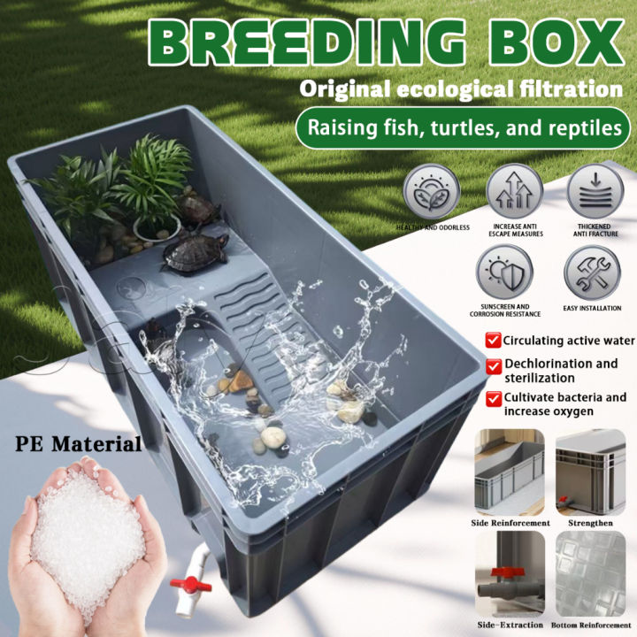 Thickened Plastic Turtle Basin Large Turtle Tank Turtle Turnover Box ...