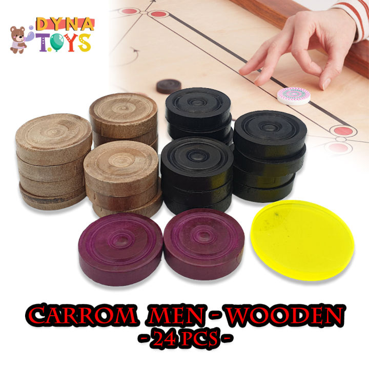 Carrom Men Set For Carrom Board Games [Carrom Seed With Striker - 24Pcs ...