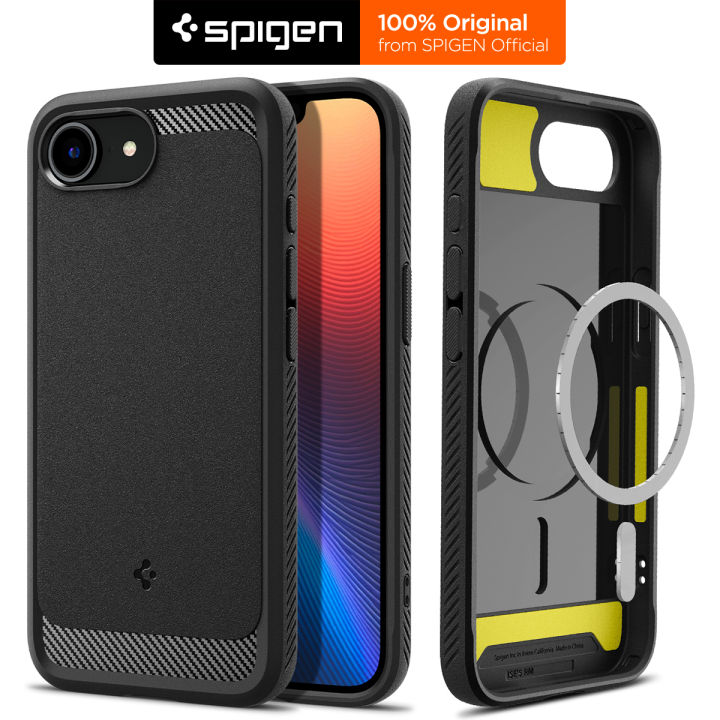 SPIGEN Case for iPhone 16e [Rugged Armor MagFit] Timeless Design and ...