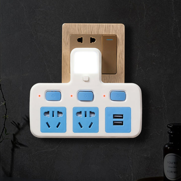 Duck store Double Plug Extension with 2 USB , 3 Way Plug Adaptor Multi ...