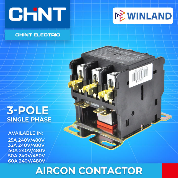 Chint by Winland Definite Purpose Contactor 3 Pole / Aircon Contactor ...