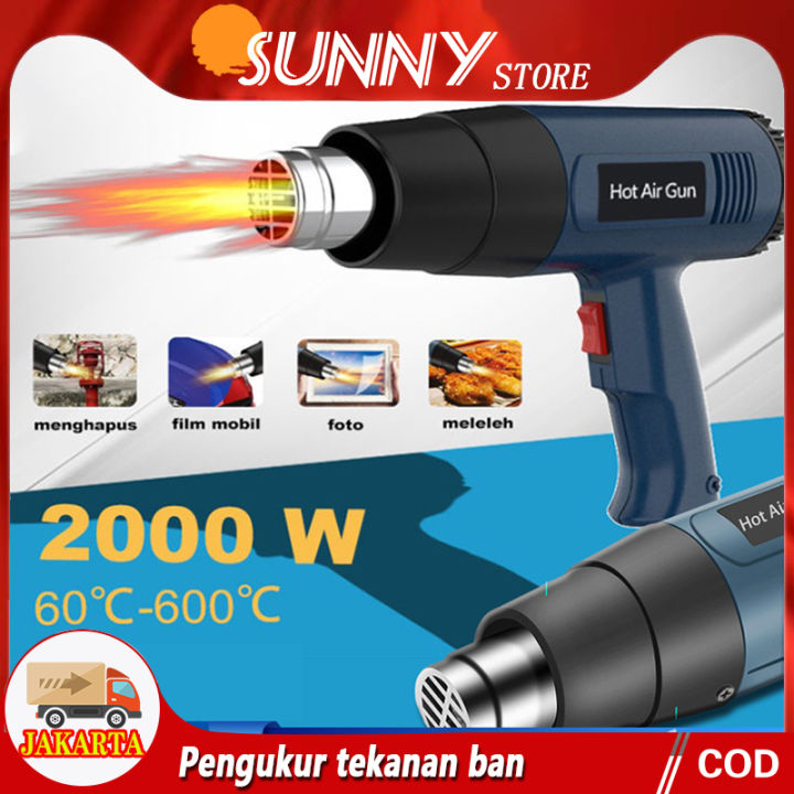 Hot Air Gun 2000W 600 Derajat 220V Heat Gun Air Hot Gun Pro Senapan ...