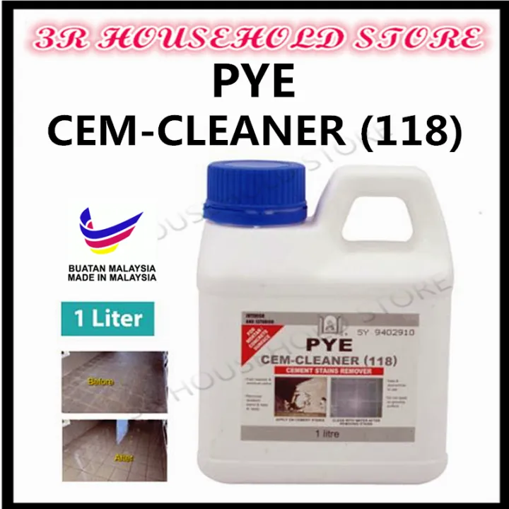 PYE CEM-CLEANER Cement Stains Remover Tile Cleaner 1L / CUCI LANTAI ...