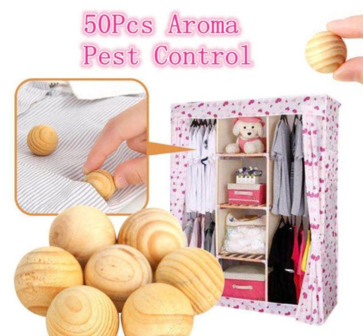Wood Balls Moth Repellent For Drawers Storage Boxes Closets Pest ...