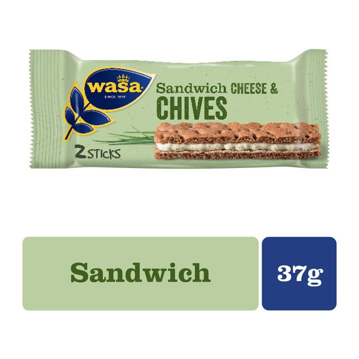 Wasa Sandwich Snack - Crispbread Crackers With Cheese And Chives ...