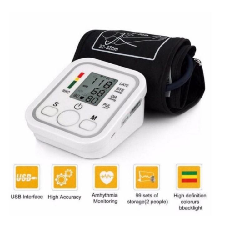 Electronic Digital Automatic Arm Blood Pressure Monitor | Lazada PH