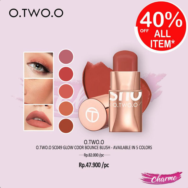 (READY & ORI) O.TWO.O Otwoo Glow Color Bounce Blush On SC049 | Lazada Indonesia
