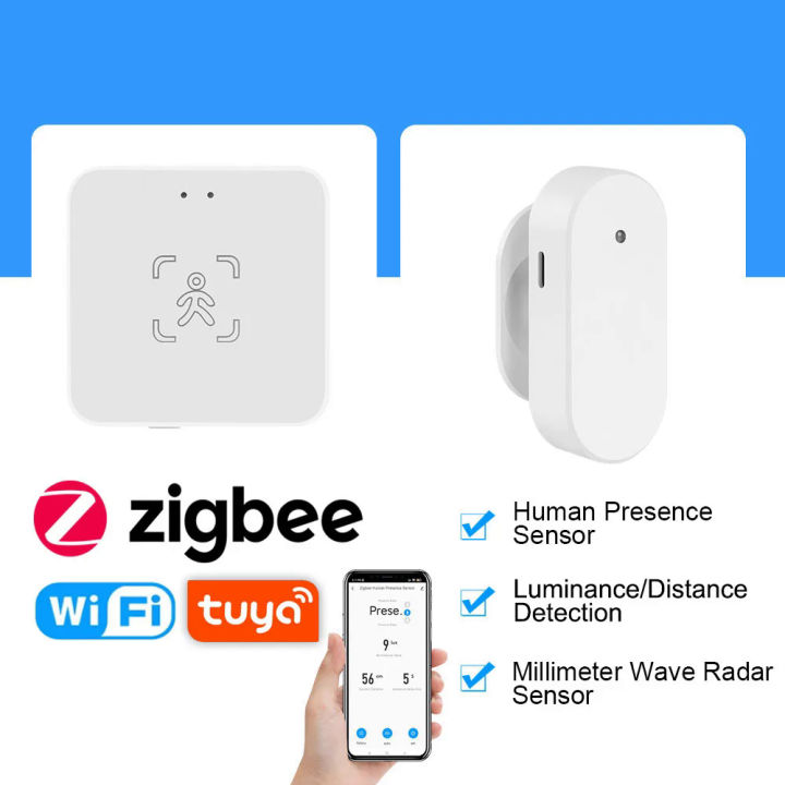 Tuya WiFi / Zigbee Human Presence Detector,Luminance/Distance Detection ...