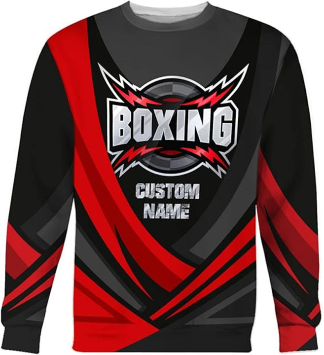 Boxing Sports Summer Men'S Sweater Muay Thai 3d Print Long Sleeve ...