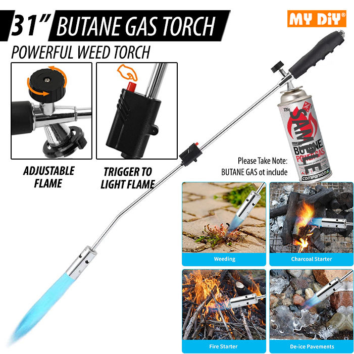 DIYHARDWARESTATION - POWERFUL BUTANE GAS TORCH LONG NOZZLE 30" / GAS ...