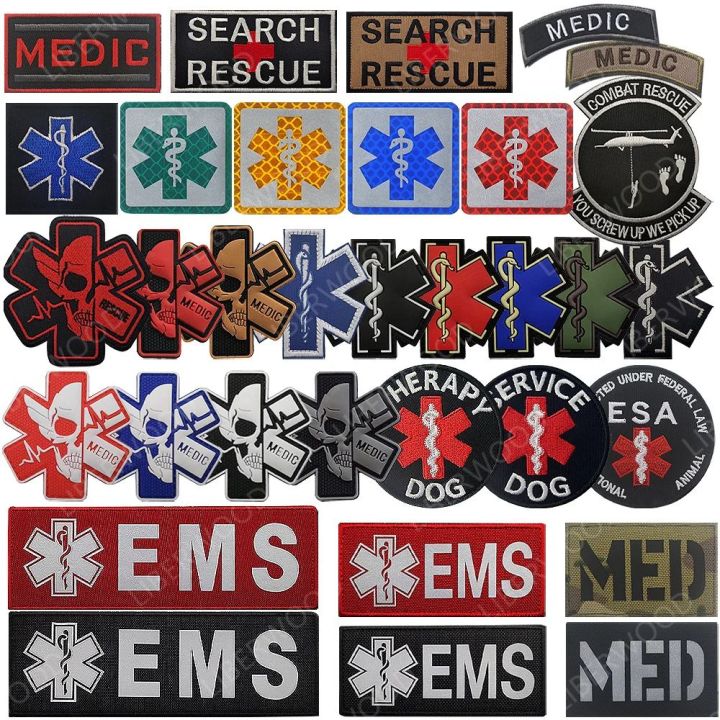 Reflective Medic EMS EMT MED Paramedic Tactical Patch Infrared IR First Aid Military Emergency ...