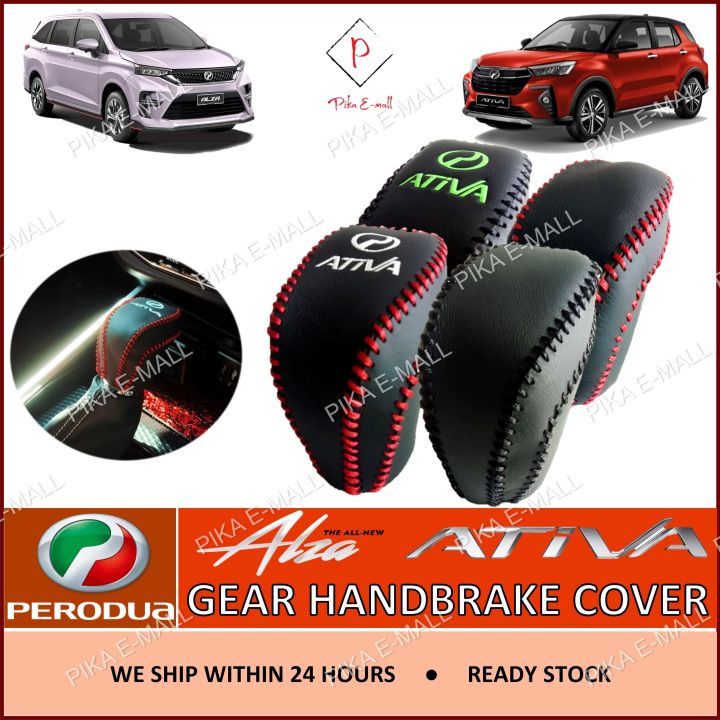 PERODUA NEW ALZA 2022 ATIVA Leather Gear Knob Cover Handbrake Cover ...