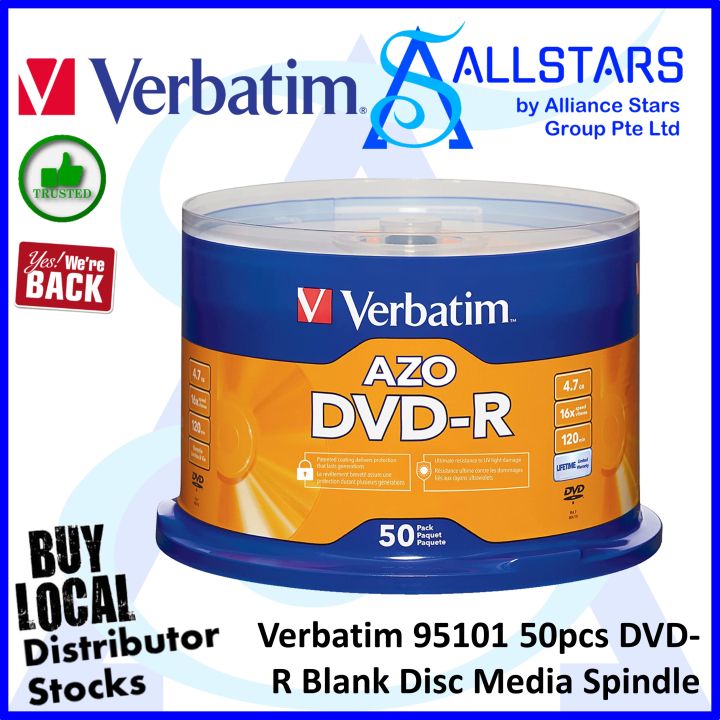 (ALLSTARS : We are Back / Blank DVD Media Promo) Verbatim 95101 50pcs ...