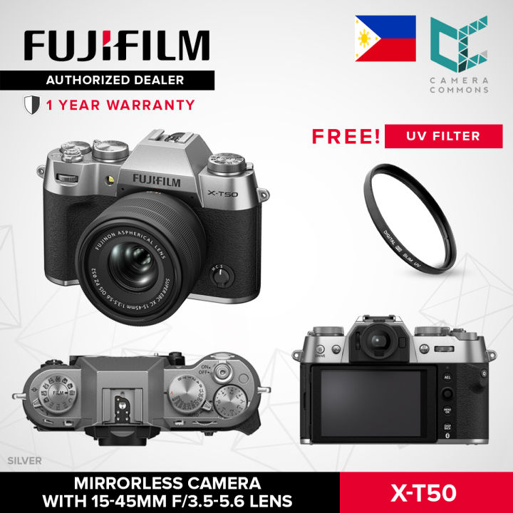 FUJIFILM X-T50 Mirrorless Camera Body 40.2MP Film Simulation Dial 7-Stop In-Body Image ...