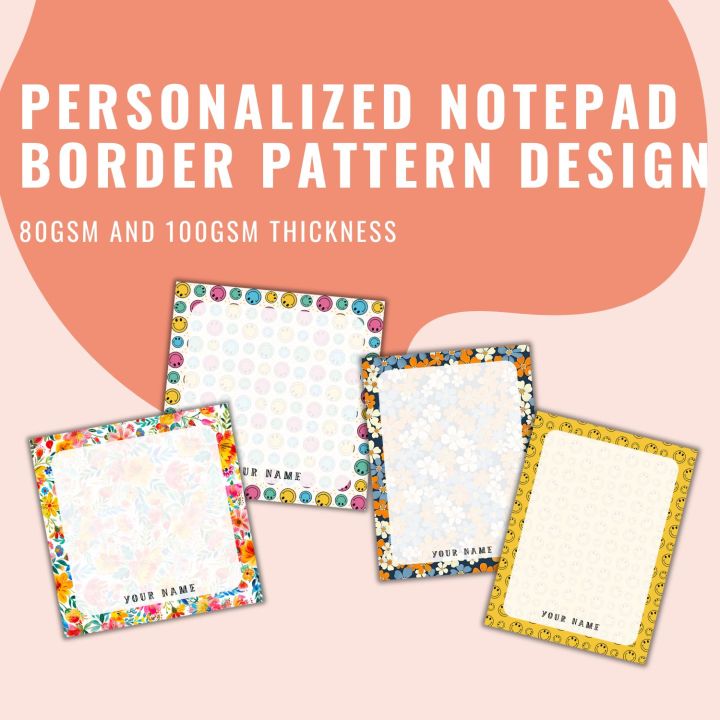 Personalized Notepad Border Design Memo Pad Souvenir Company Giveaways ...