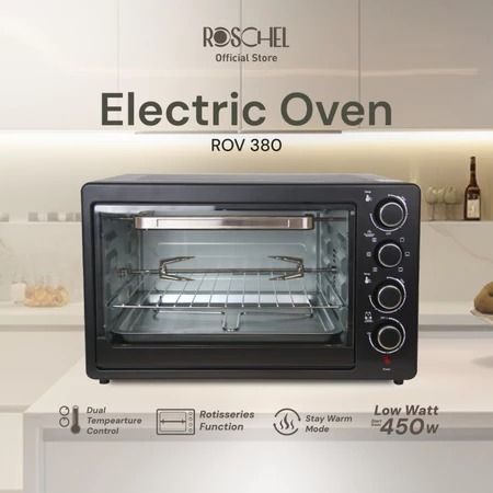 Roschel Electric Oven Low Watt W Atas Bawah Kapasitas 38 L Stay Warm ...