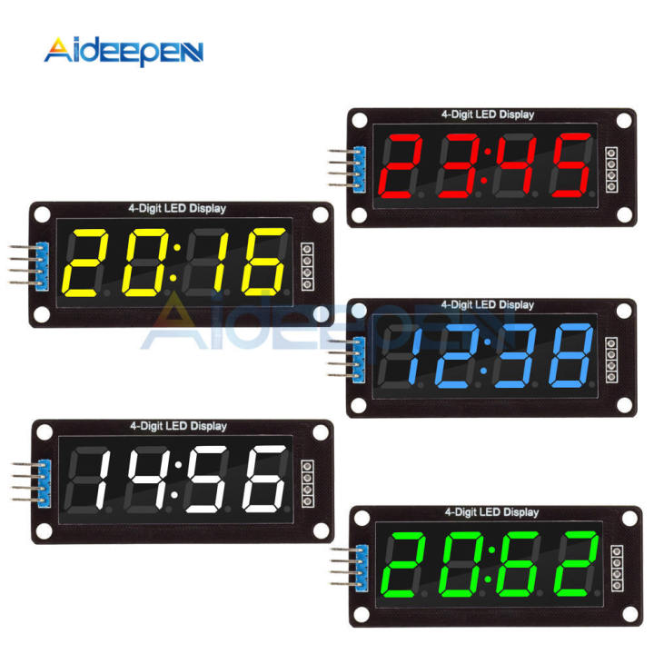 Tm1637 Two Point Clock Module, 5 Units, 4 Digits Led 0.56" 0.56 Built ...