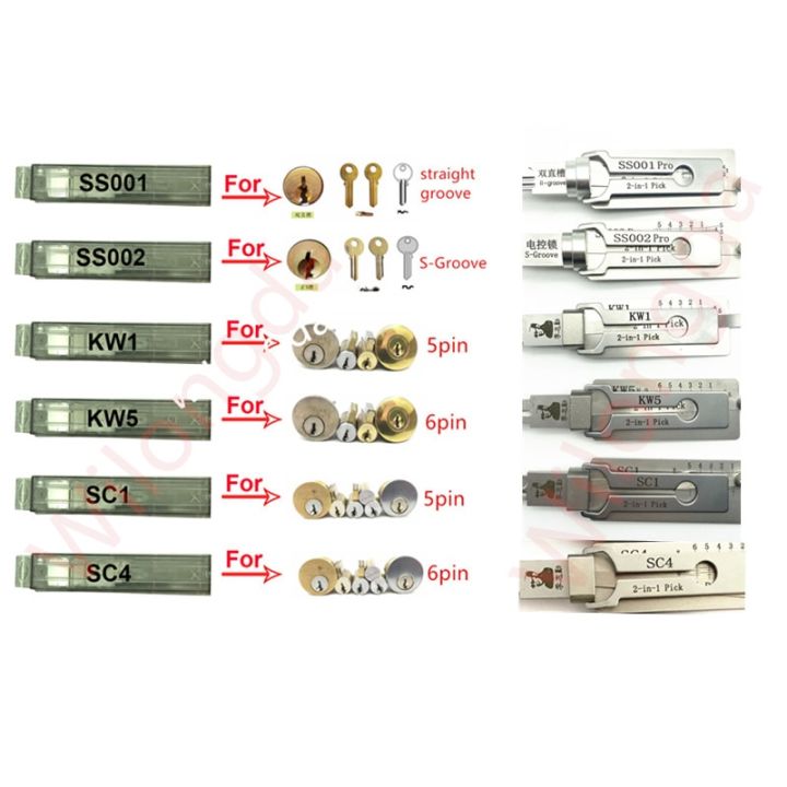 Lishi Tools SS001 SS002 Pro SS002R M1/M2 AM5 R52 KW1 KW5 SC1 SC4 For ...