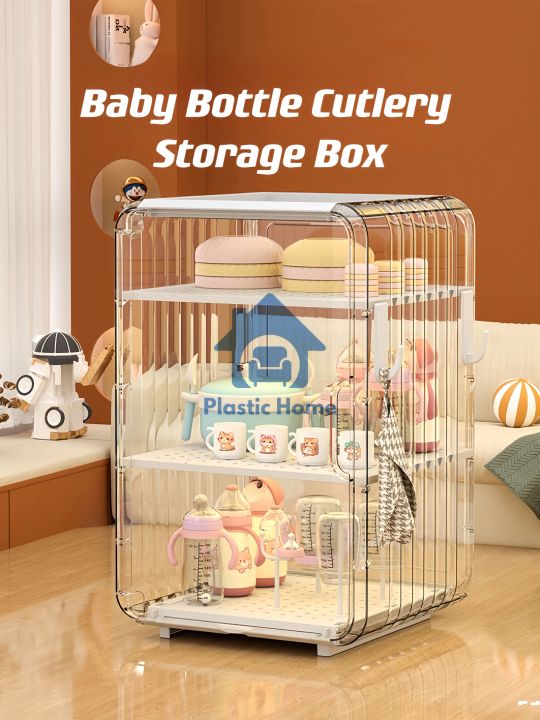 Luxurious Baby Cutlery Storage Box Dust-Proof Insect Proof Baby Bottle ...