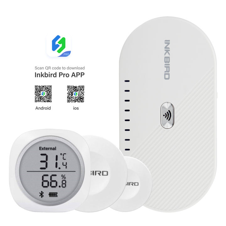 Inkbird Digital Hygrometer Series Data Logger Bluetooth Connect Smart ...