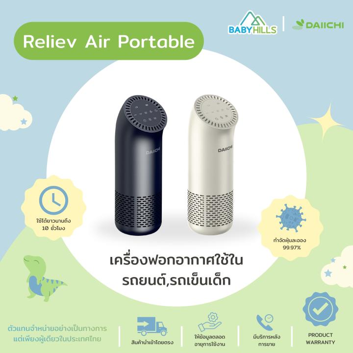 DAICHII - Reliev Air Portable มี 2 สี เครื่องฟอกอากาศแบบพกพาสำหรับ ...