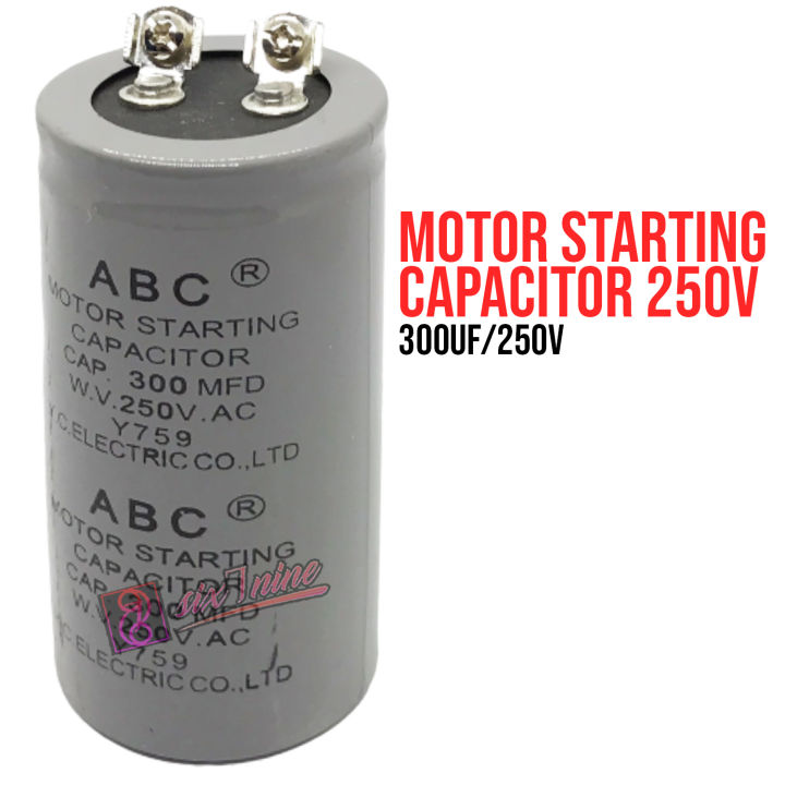 Motor Run Start Capacitor AC 250V 300uF 2 Terminals Polypropylene Film ...