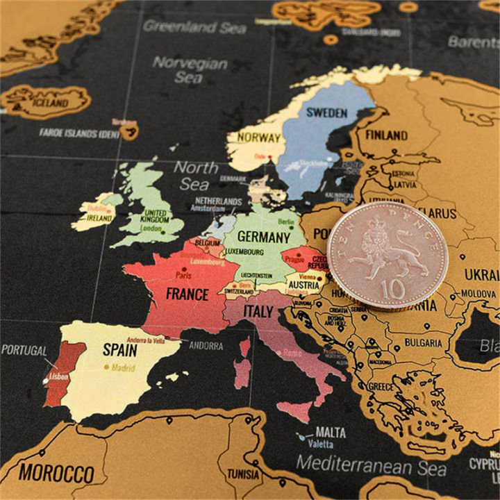 Scratch Off Map of The World with World Flags Premium Edition World ...