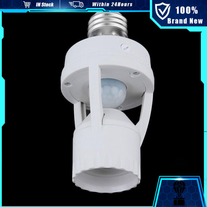 Induction Motion Sensor E27 Pir Lamp Base Socket Plug IR Infrared Human ...
