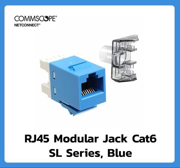 CAT 6 RJ45 Modular JACK BLUE (1 Pcs.) / ตัวเมีย CAT 6 สีฟ้า ( 1 ตัว ...