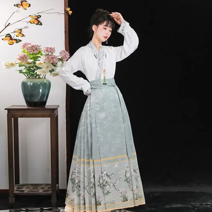 【IN Stock】Yourqipao Ancient Hanfu Chinese Style Costume Mamianqun Ming ...
