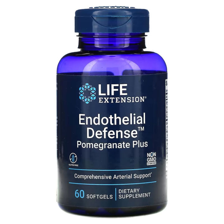 Life Extension Endothelial Defense Pomegranate Plus 60 Softgels ...