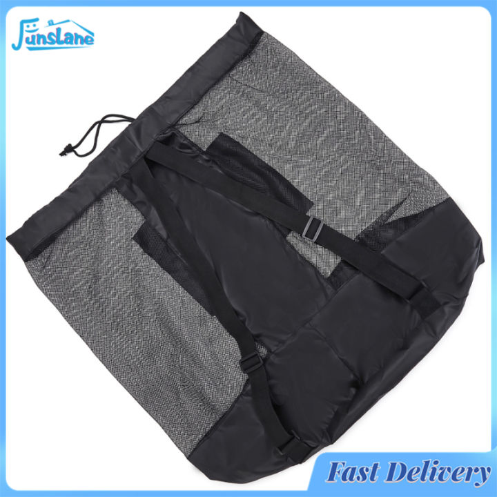 FunsLane Large Ball Bag Strong Load-bearing Mesh Soccer Ball Bag With ...
