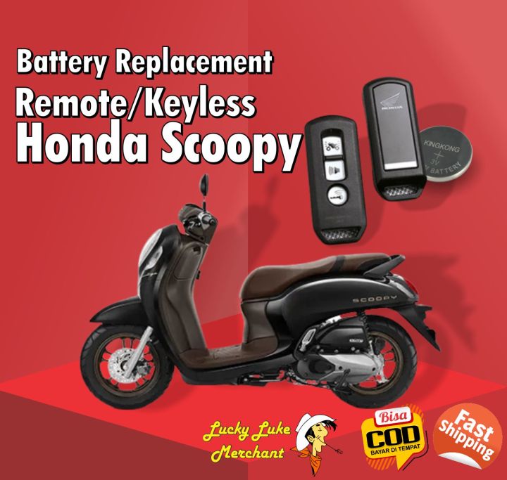 Baterai Honda Scoopy Fi Kunci Remote Keyless Battery Replacement ...