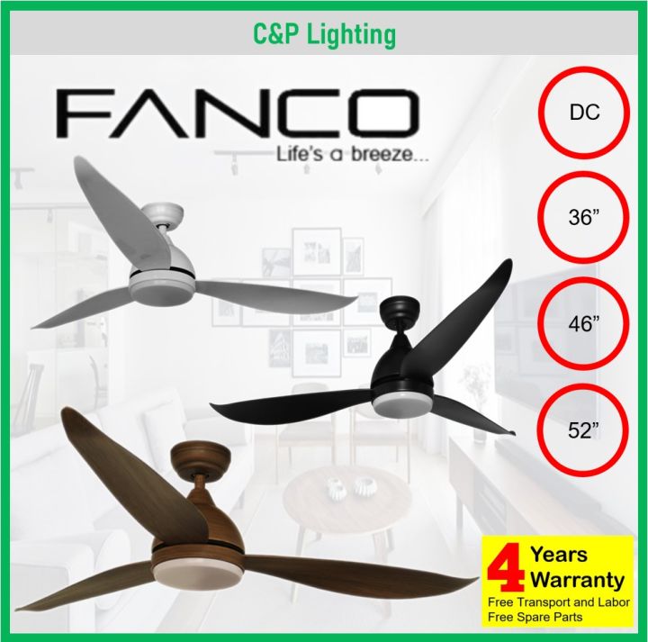 Fanco B Star 36"/46"/52" Ceiling Fan with light and Remote Control ...