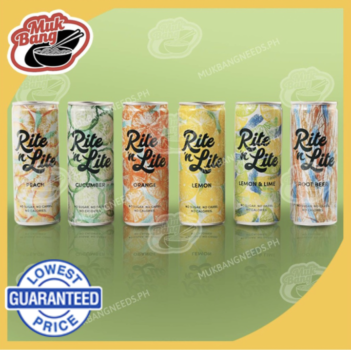 Rite ‘n Lite 250ml (Root Beer, Lemon Lime, Lemon, Peach, Cucumber ...