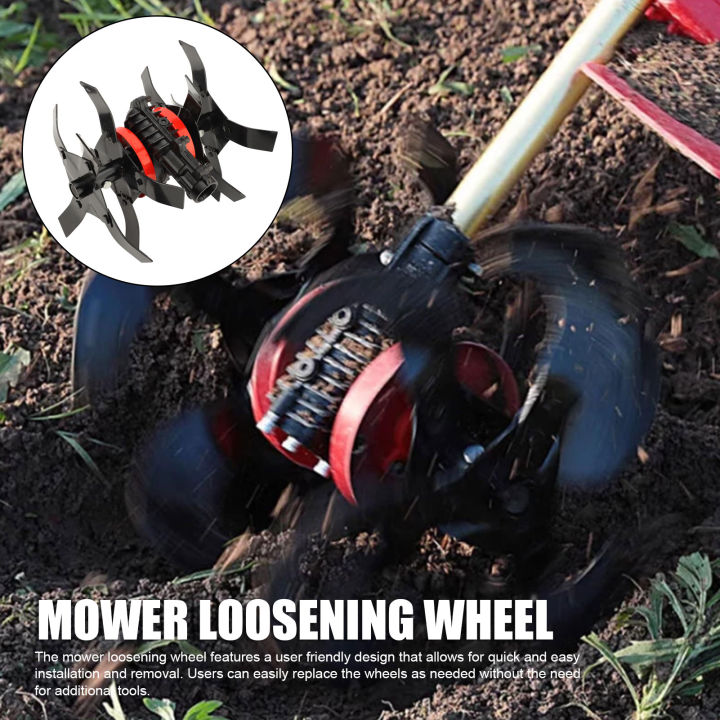 Electric Tiller Wheel Cultivator Tool Wheel 2 in 1 Fine Machined ...