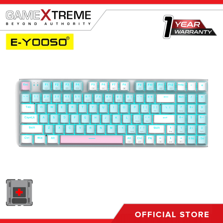 E-Yooso Z-19 94 Keys Single Light Mechanical Gaming Keyboard [Blue ...