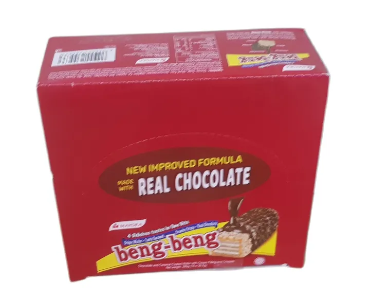 Mayora Brand BENG-BENG Real Chocolate and Caramel Coated Wafer (pack of ...