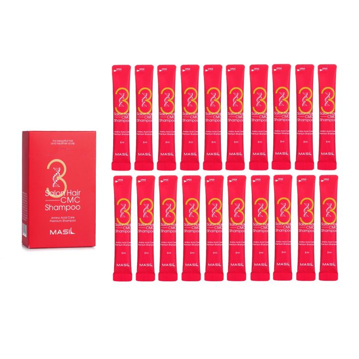 MASIL - 3 Salon Hair CMC Revitalizing Shampoo With Amino Acid Care Premium Shampoo 20x8ml ...