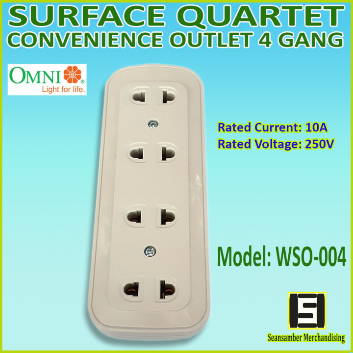 Omni Surface Quartet Convenience Outlet Socket | Lazada PH