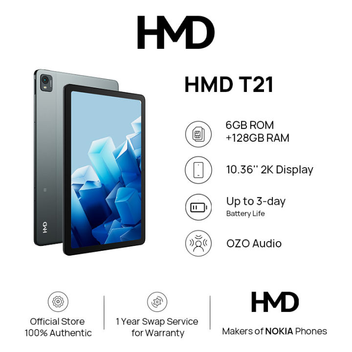 HMD T21 4G Tablet 10.36 inches 2K Display 6GB RAM+128GB ROM 8200mAh 3 ...