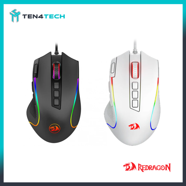 Redragon M612 Predator RGB Gaming Mouse, 8000 DPI Wired Optical Gamer ...